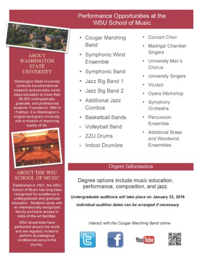 Potential Member | Cougar Marching Band | Washington State University